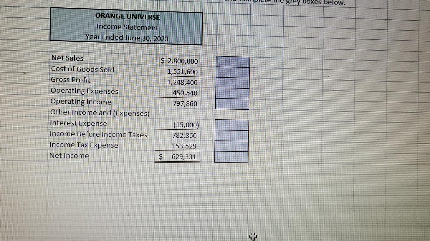 Solved Financial Statement Analysis Excel Problem Follow the | Chegg.com