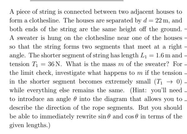 Solved A piece of string is connected between two adjacent | Chegg.com
