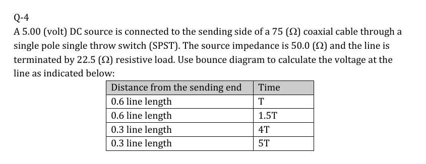 Solved Q-4A 5.00 (volt) ﻿DC source is connected to the | Chegg.com