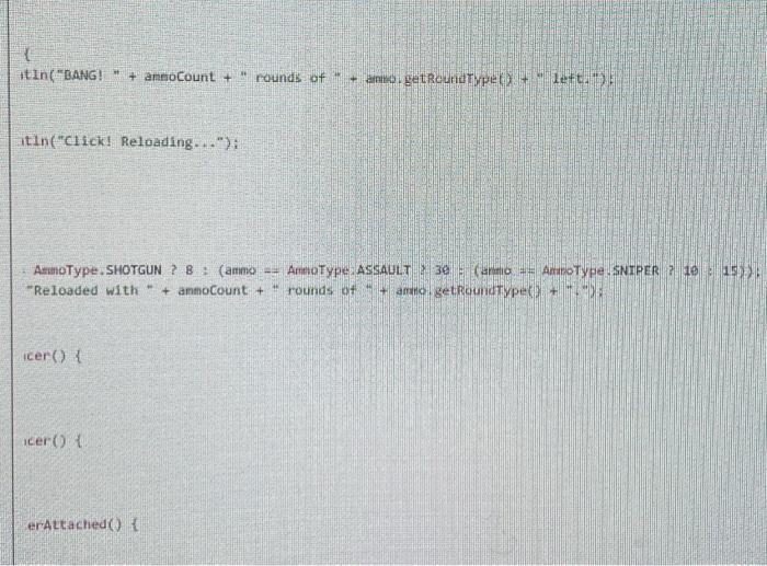 Solved need code to be created as gun.java need a client | Chegg.com