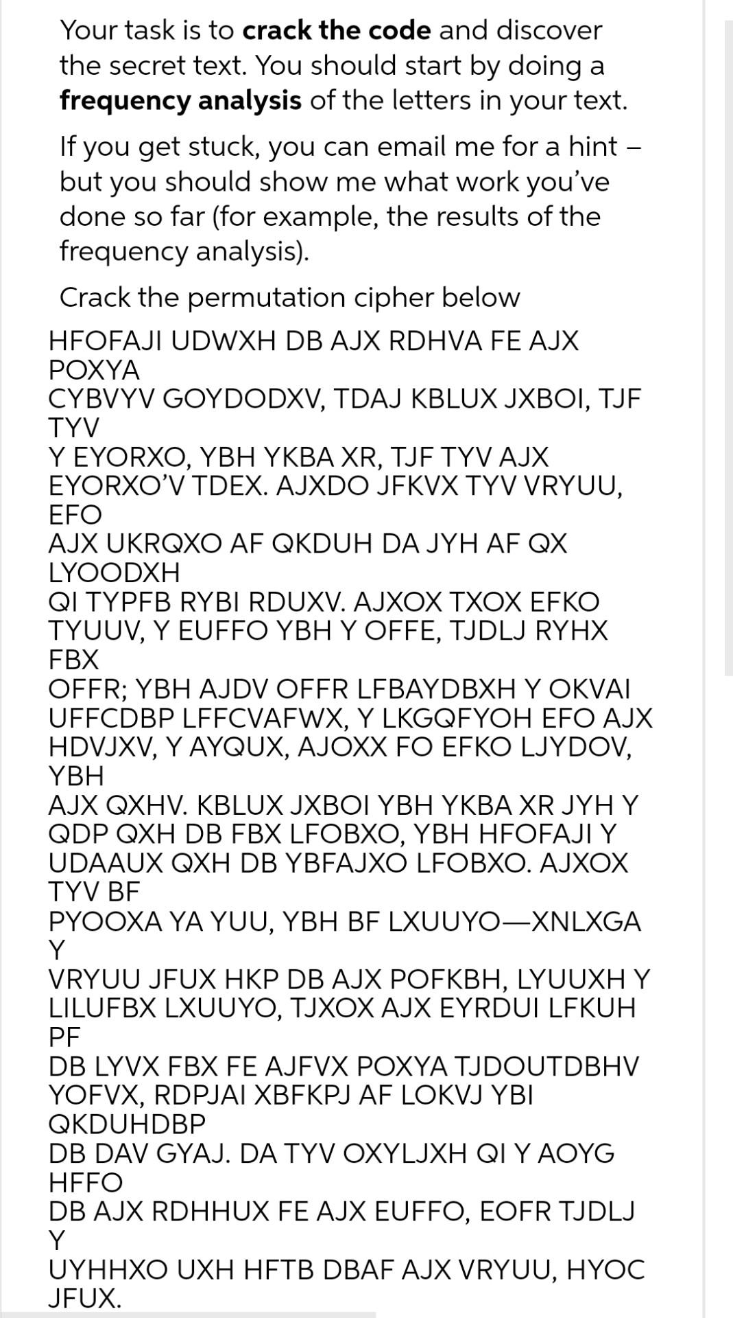 Solved Your Task Is To Crack The Code And Discover The 