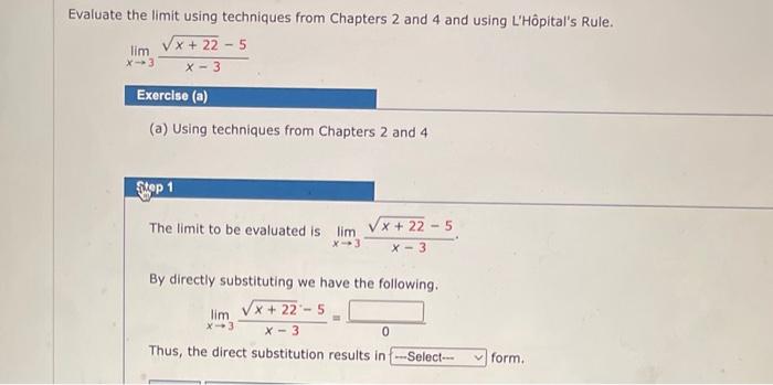 Solved Evaluate the limit using techniques from Chapters 2 | Chegg.com