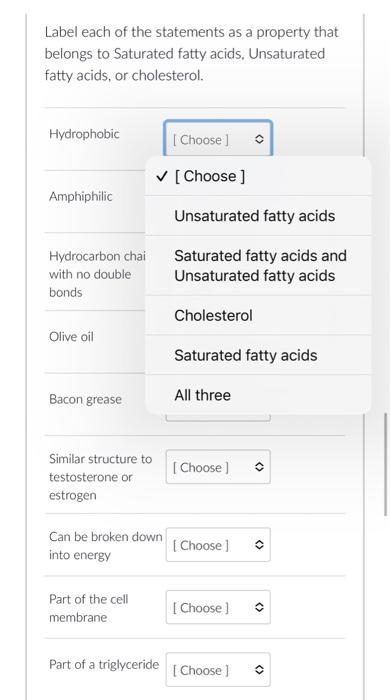 Solved Label each of the statements as a property that | Chegg.com