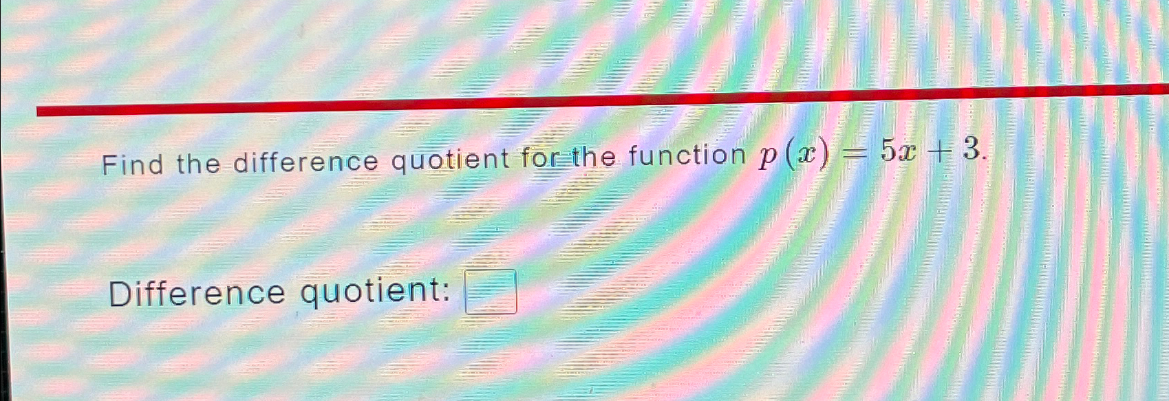 Solved Find the difference quotient for the function | Chegg.com