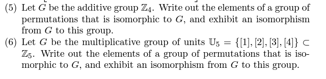 Both questions please (5) ﻿Let G ﻿be the additive | Chegg.com