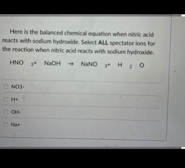 Solved Here is the balanced chemical equation when nitric | Chegg.com