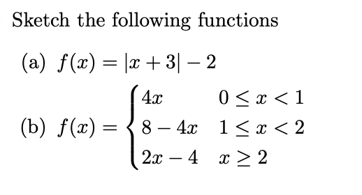 Solved Sketch the following | Chegg.com