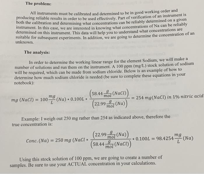 Solved All instruments must be calibrated and determined to | Chegg.com