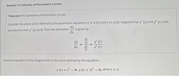 Solved Consider the plane curve defined by the parametric | Chegg.com