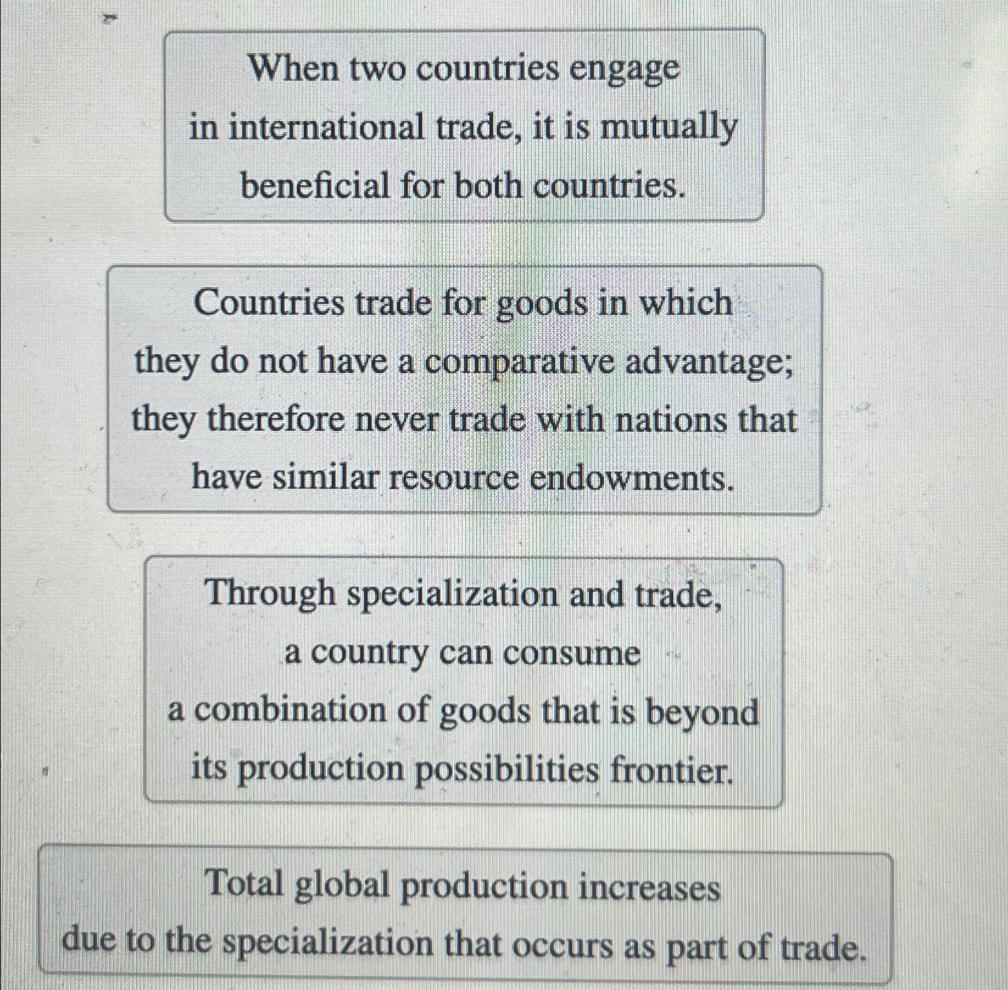 Solved When two countries engage in international trade, it | Chegg.com