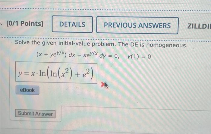 Solved Solve the given initial-value problem. The DE is | Chegg.com