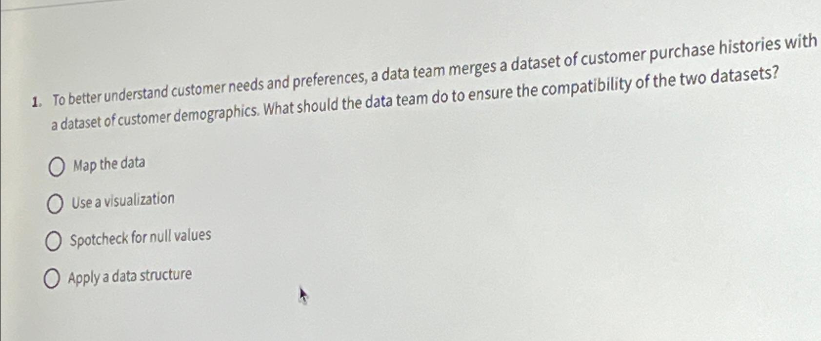Solved To better understand customer needs and preferences, | Chegg.com