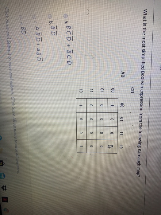 Solved What is the most simplified Boolean expression from | Chegg.com