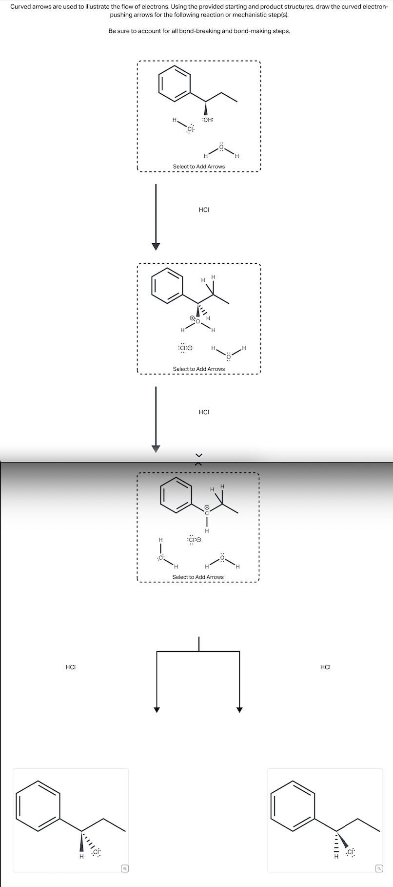 Solved pushing arrows for the following reaction or | Chegg.com