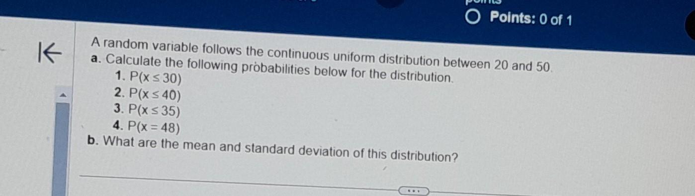 Solved A random variable follows the continuous uniform | Chegg.com