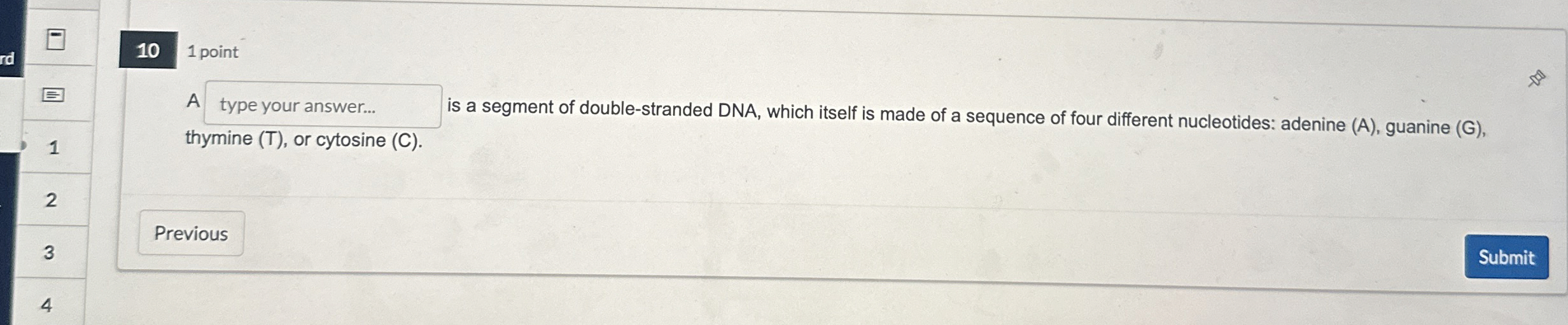 Solved 101 ﻿pointA is a segment of double-stranded DNA, | Chegg.com