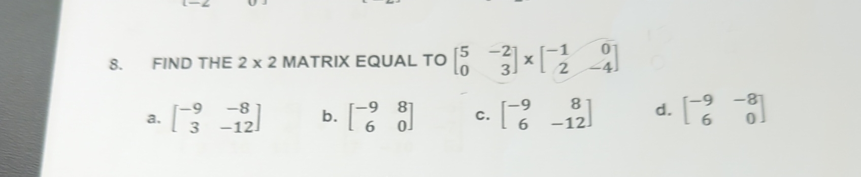 Solved FIND THE 2×2 ﻿MATRIX EQUAL TO | Chegg.com