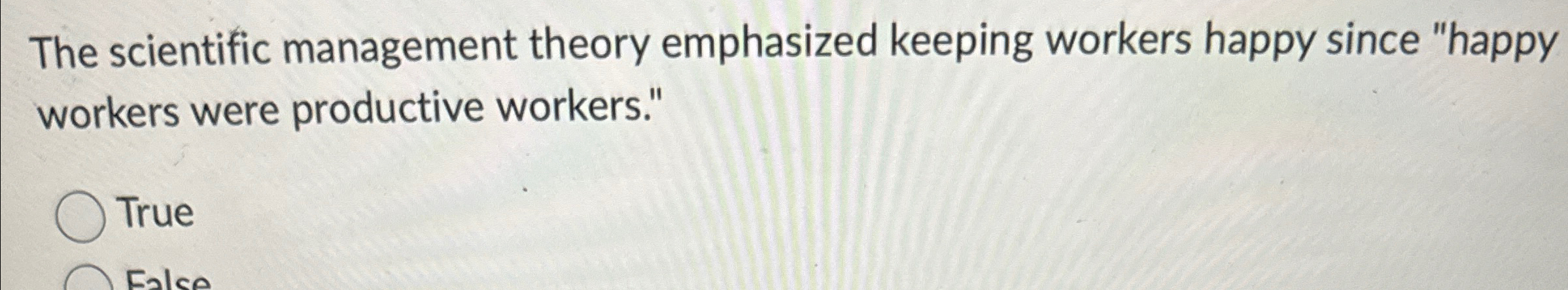 Solved The scientific management theory emphasized keeping | Chegg.com