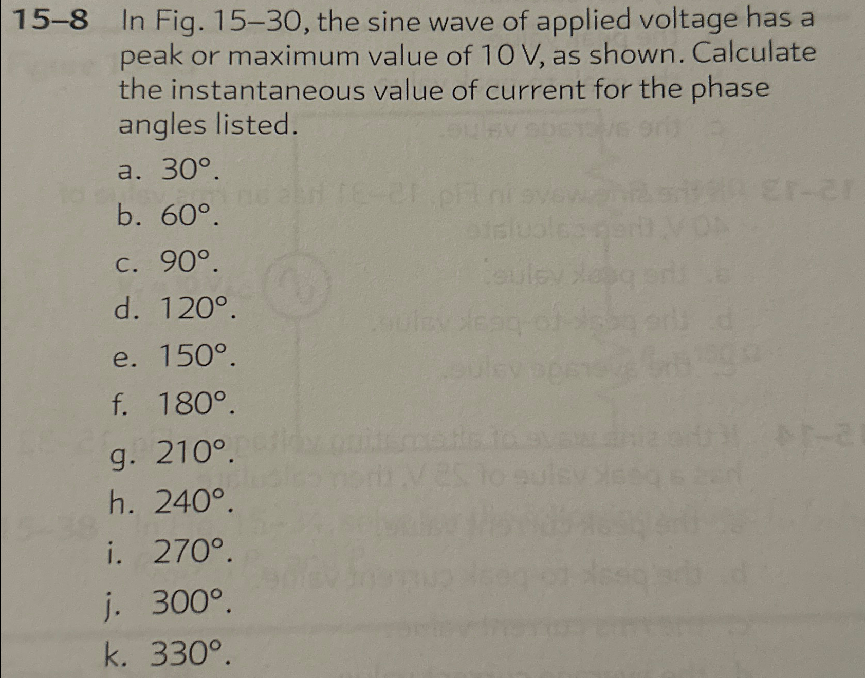 15-8 ﻿In Fig. 15-30, ﻿the sine wave of applied | Chegg.com