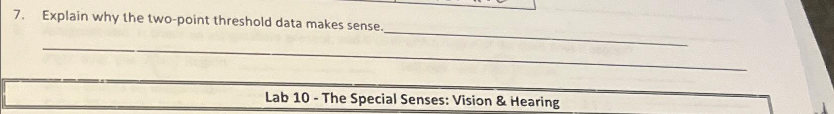 Solved Explain why the two-point threshold data makes | Chegg.com
