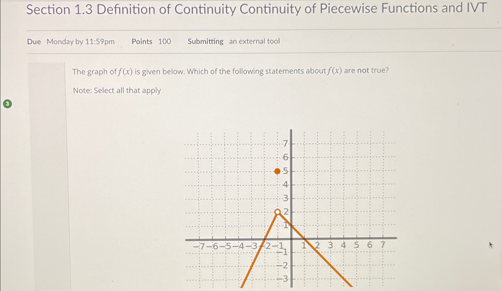 Section 1.3 Definition of Continuity Continuity of | Chegg.com