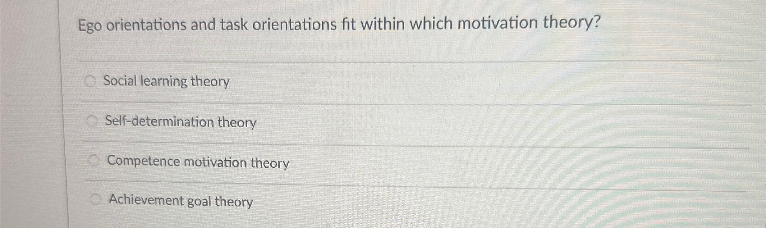 Solved Ego orientations and task orientations fit within | Chegg.com