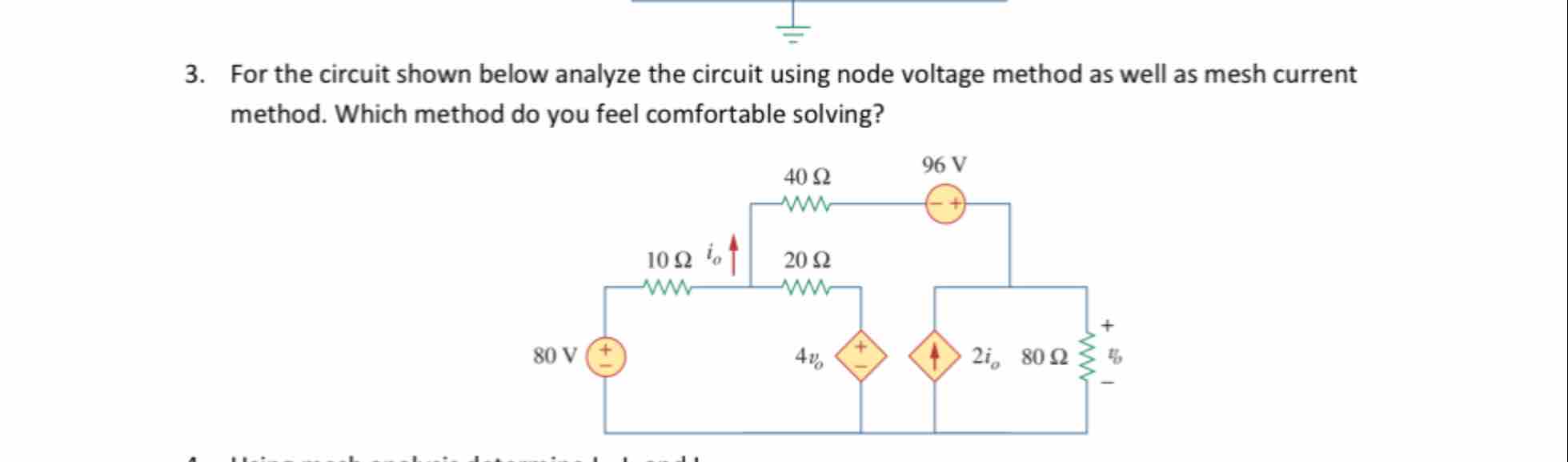 Solved For the circuit shown below analyze the circuit using | Chegg.com