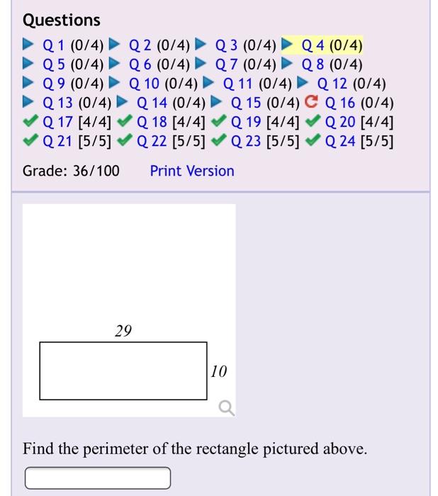 Solved 22 19 Find the perimeter of the rectangle pictured | Chegg.com