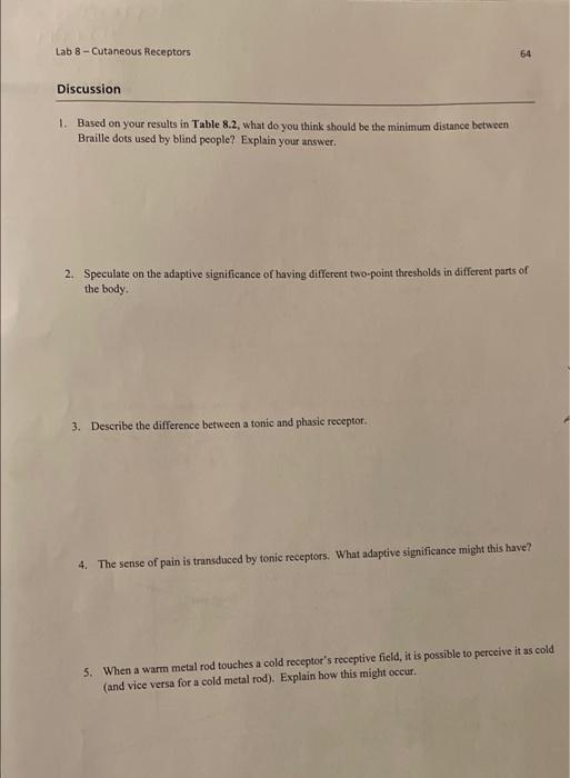 Solved A. Two-Point Threshold Test Location Two-Point | Chegg.com