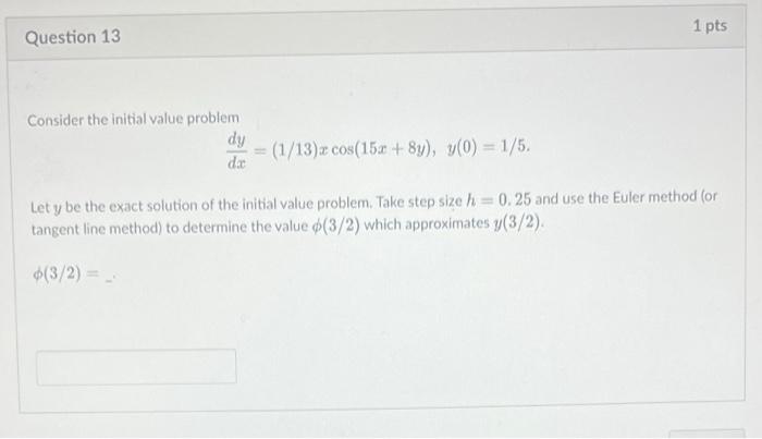 Solved Consider the initial value problem | Chegg.com