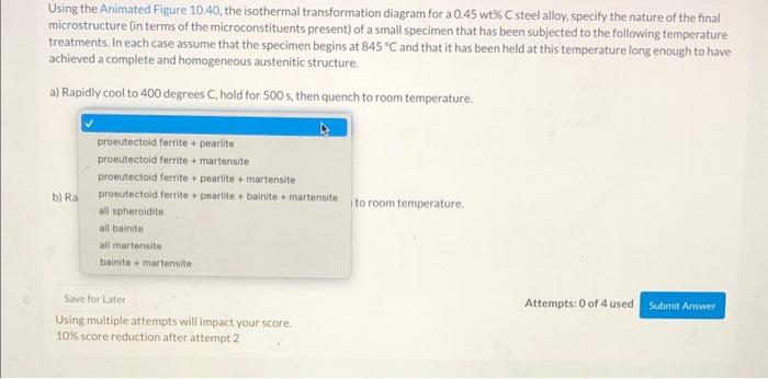Solved Using the Animated Figure 10.40, the isothermal | Chegg.com