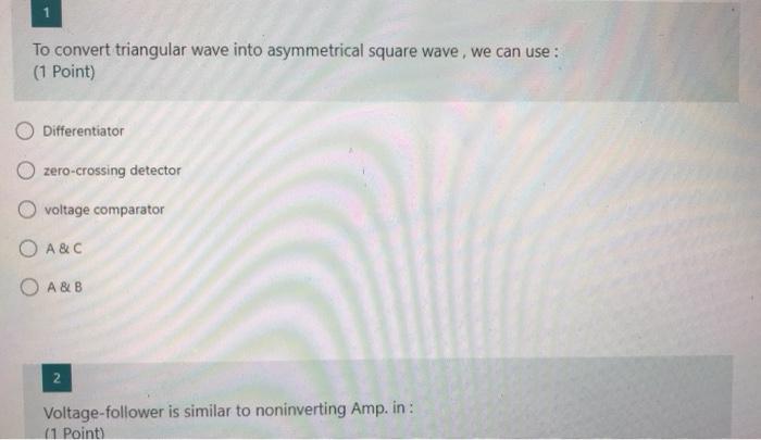 Solved To convert triangular wave into asymmetrical square | Chegg.com