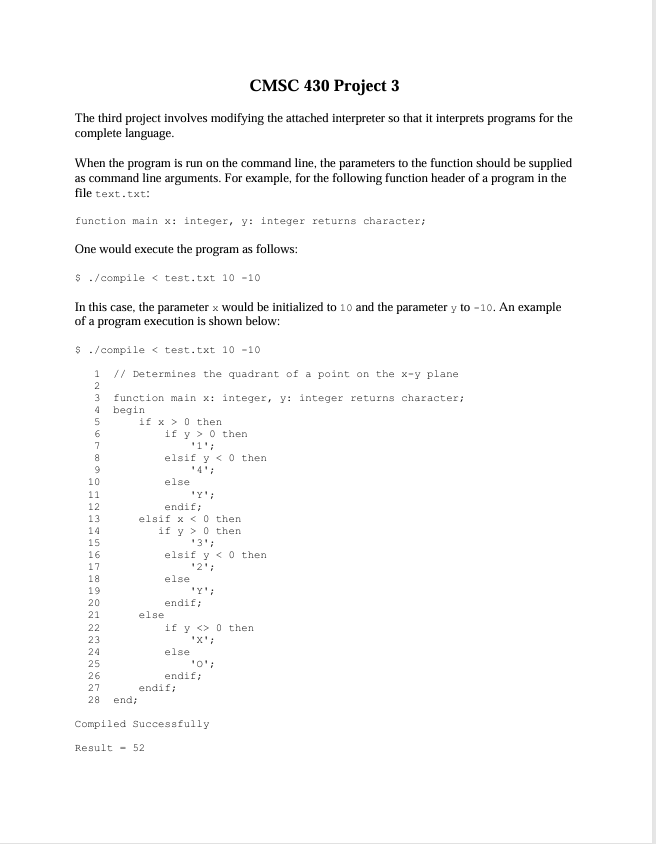 Solved The third project involves modifying the attached | Chegg.com