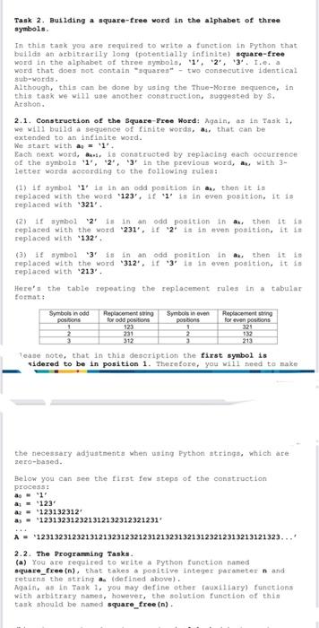 Solved ASSESSMENT DETAILS 0. Introduction. The Thue-Morse | Chegg.com