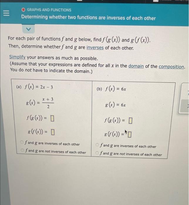 Solved Ographs And Functions Determining Whether Two 