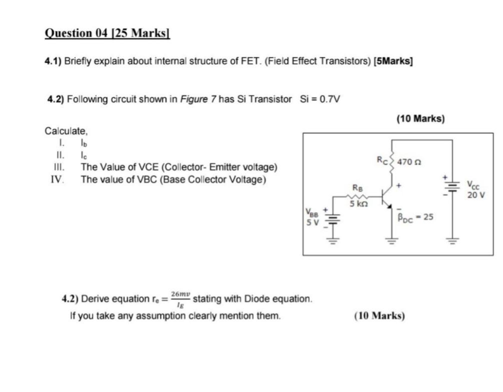 Solved 4.1) Briefly explain about internal structure of FET. | Chegg.com