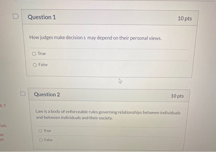 Solved Question 1 10 pts How judges make decisions may | Chegg.com Solved Question 1 10 pts How judges make decisions may | Chegg.com