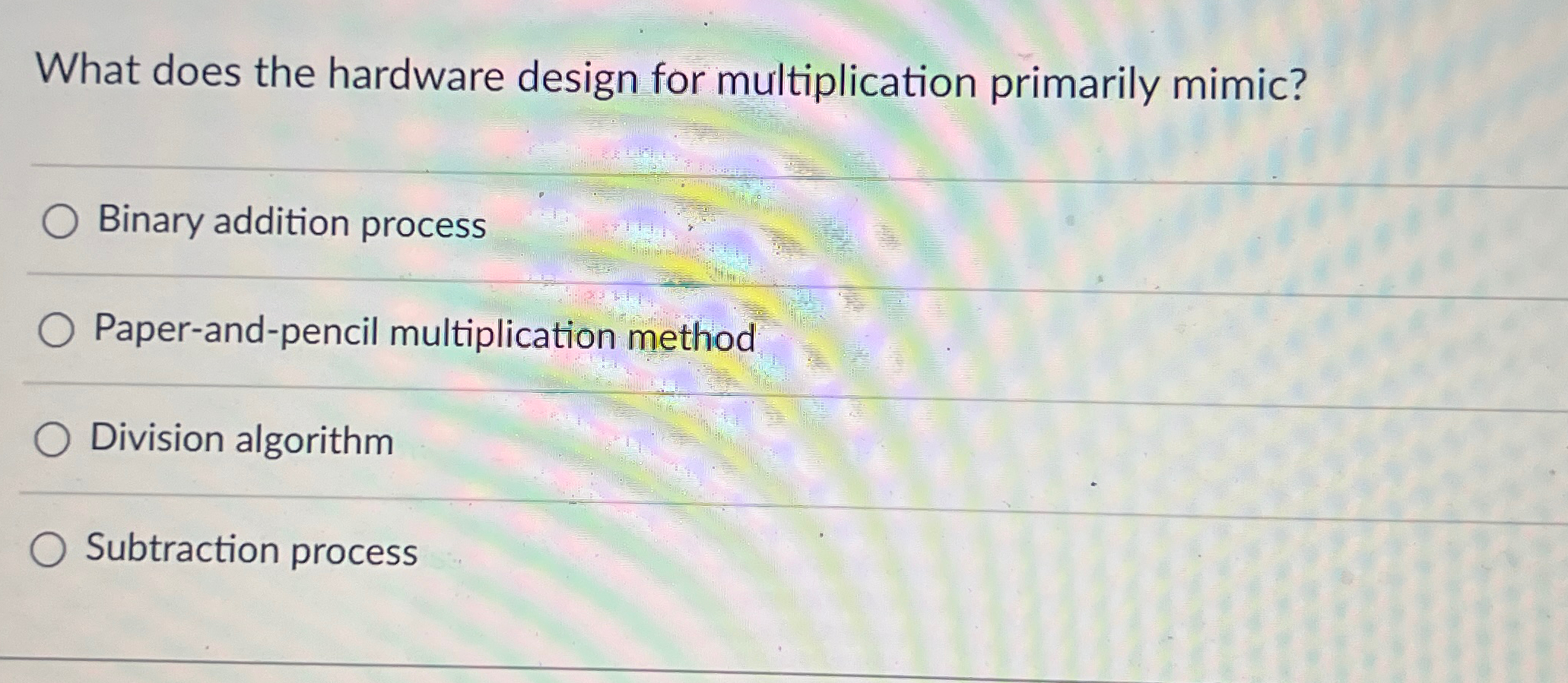 Solved What does the hardware design for multiplication | Chegg.com