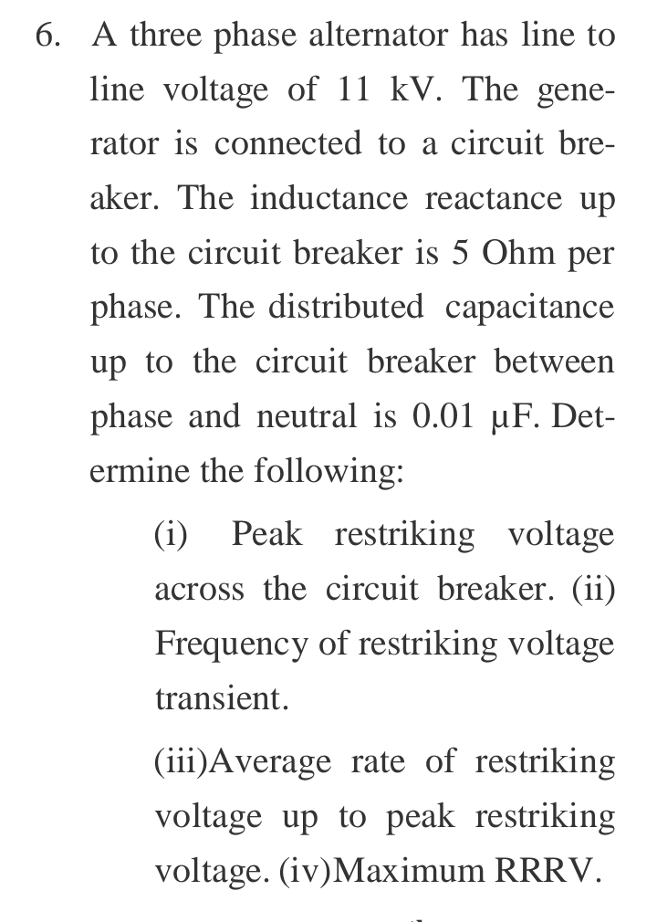 Solved A three phase alternator has line to line voltage of | Chegg.com