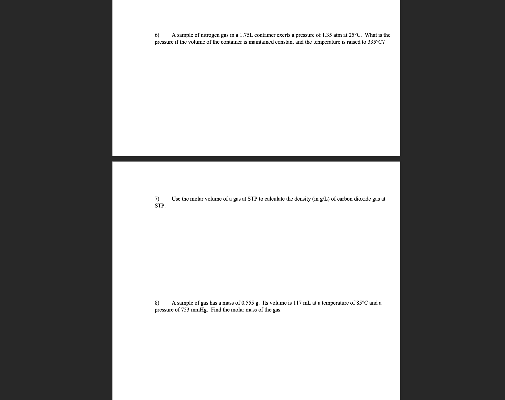 Solved A sample of nitrogen gas in a 1.75 ﻿L container | Chegg.com