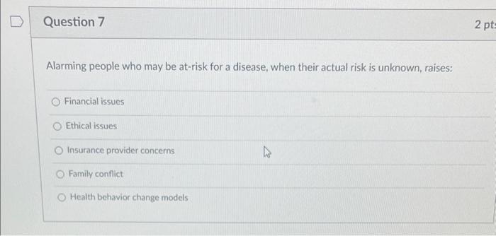 Solved Alarming people who may be at-risk for a disease, | Chegg.com