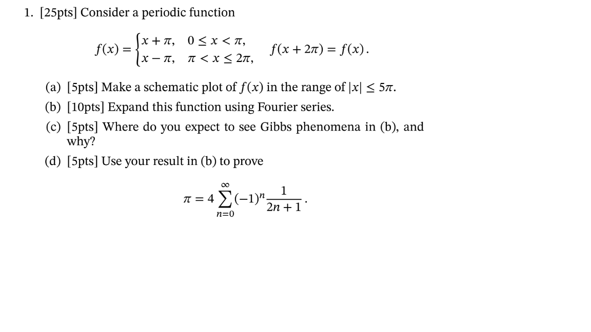 [25pts] ﻿Consider a periodic | Chegg.com