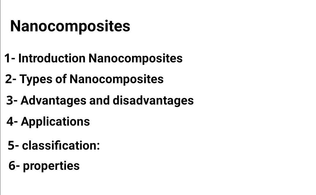 Solved Nanocomposites 1 - Introduction Nanocomposites 2- | Chegg.com