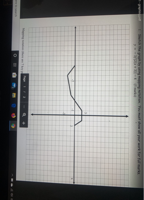 1- graphing.pdf 1. Sketch the graph by using mapping | Chegg.com