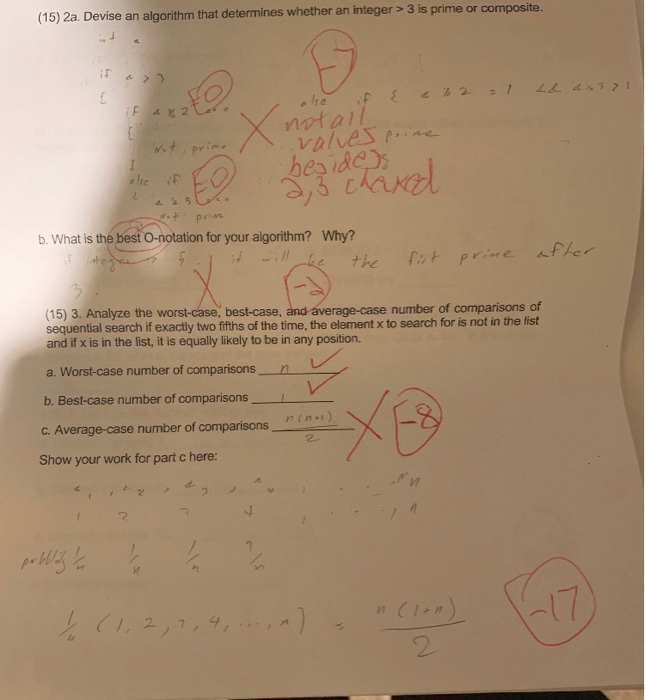 Solved (15) 2a. Devise an algorithm that determines whether | Chegg.com
