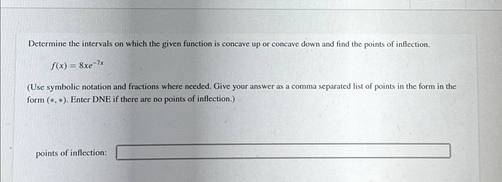 Solved Determine the intervals on which the given function | Chegg.com
