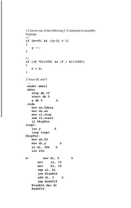 1-Convert one of the following Cif statement to | Chegg.com