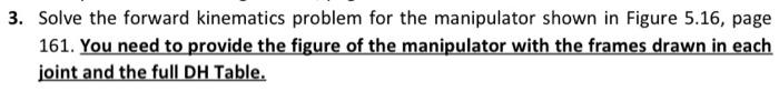 3. Solve the forward kinematics problem for the | Chegg.com
