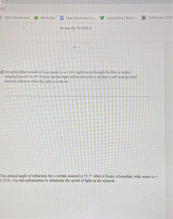 Solved /2 UAEU Blackboard WhatsApp S Fluid Mechanics Fu... | Chegg.com