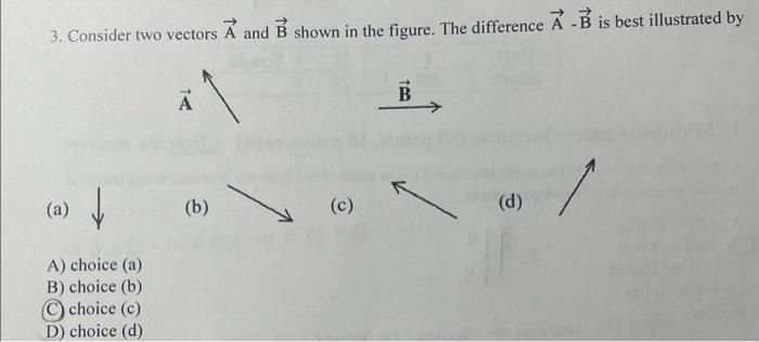 Solved 3 Consider Two Vectors A And B Shown In The Figure